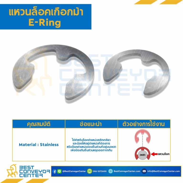 แหวน E-Ring M4 สแตนเลส : E-Ring-M4-SS - Best Conveyor Center